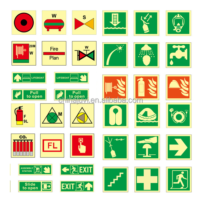 Maritime Imo Safety Glow Signs 150mm X 150mm Pvc Symbols & Signs For ...