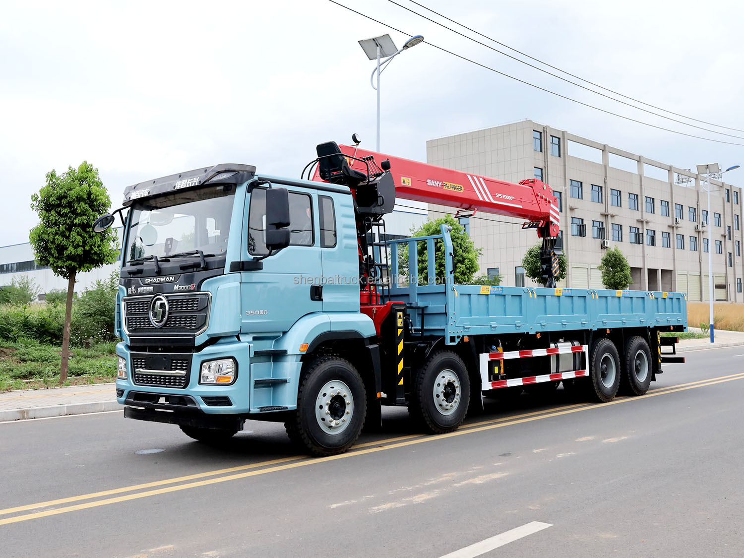 Palfinger Hydraulic Telescopic Boom Crane For Shacman M3000s 8x4 Lorry ...
