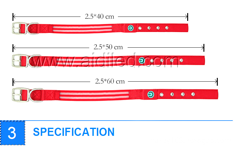 Bright Light Up Luminous Flashing Dogs Collars, High Quality Bright ...