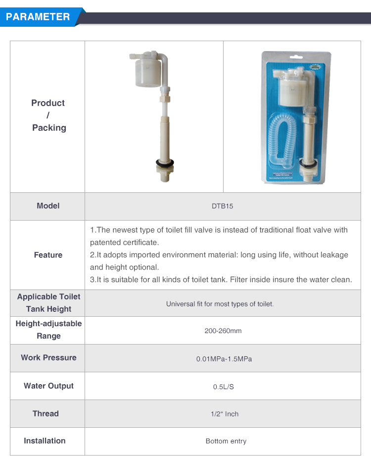 Bottom Entry Water Level Control Valve For Toilet Tank, High Quality ...