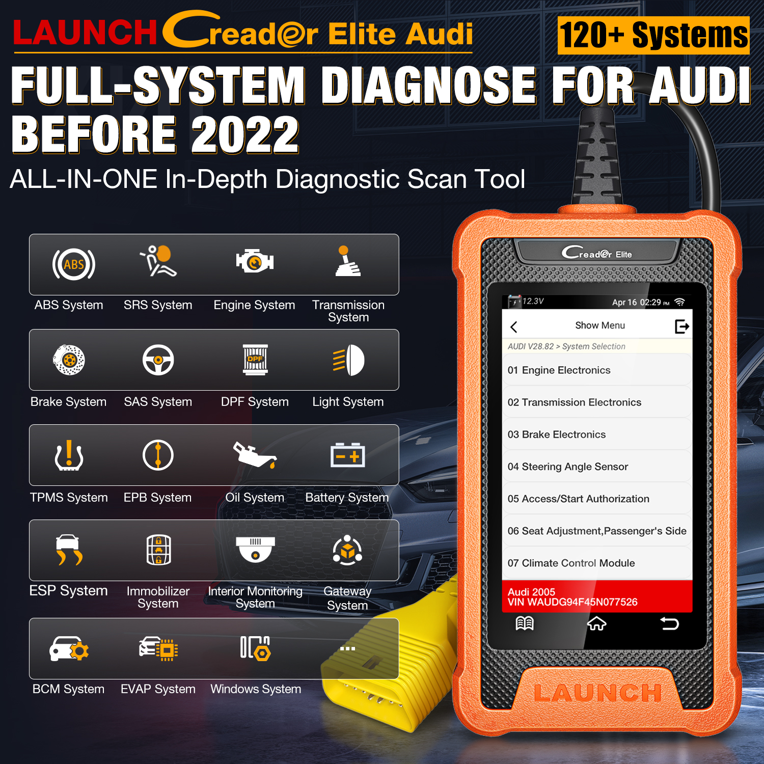 Cre Full System Diagnostic Tool For Chrysler Obd2 Code Reader Car ...