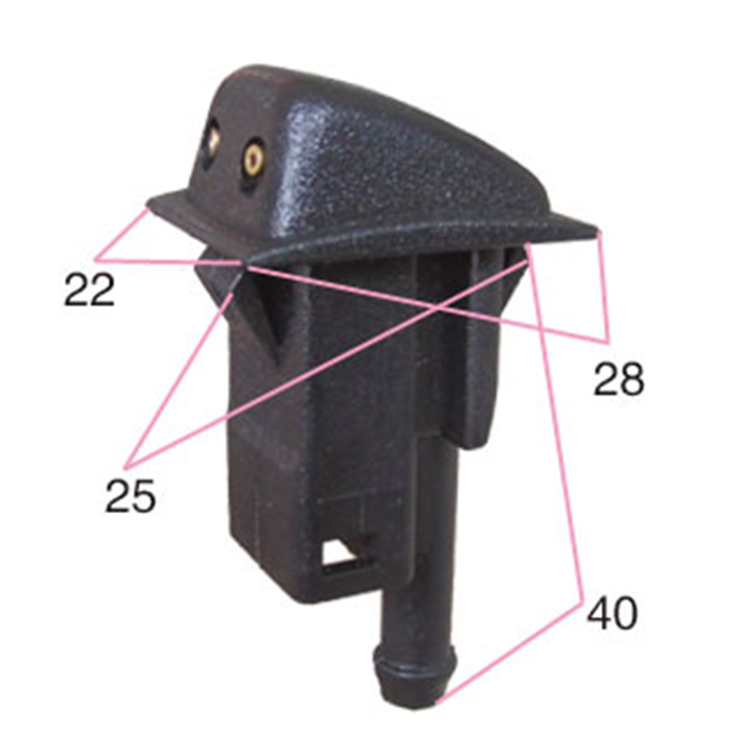 Car Windshield Spray Nozzle: Hook Rudder Right Wiper With Water Pipe ...