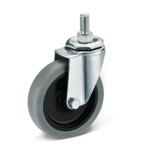 Tpr Rubber Wheeled Threaded Stem Casters, High Quality Tpr Rubber ...