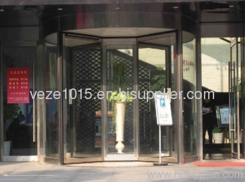 Four Wing Automatic Revolving Doors With Showcase , High Quality Four ...