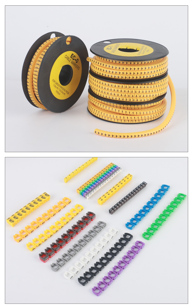 High Quality Ec-j Cable Marker Network Plastic Ec-0 Pvc Electronic Flat ...