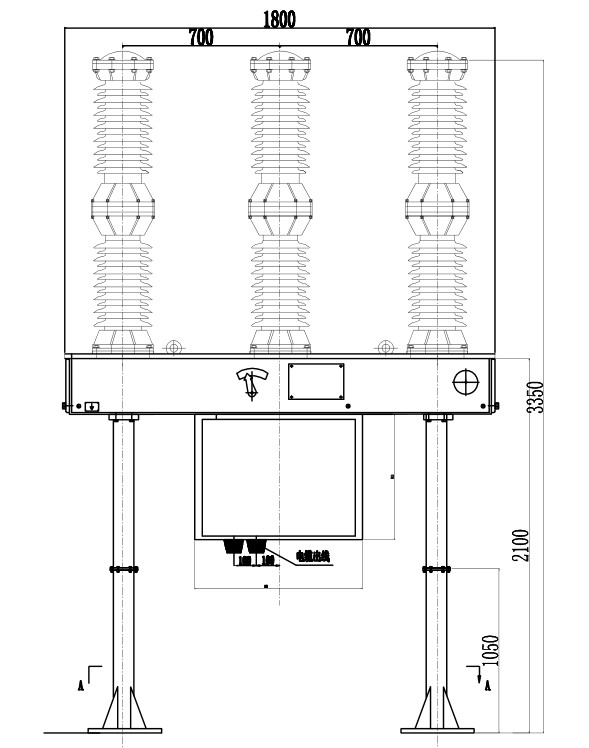 Outdoor Three Phase 3 Pole 33kv/35kv Sf6 Gas Circuit Breaker Lw36-40.5 ...