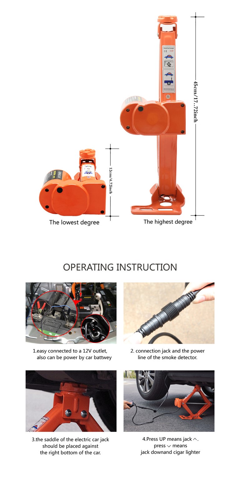 Lift 12vcar Electric Auto 45cm Electric Scissor Jack, High Quality Lift ...