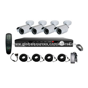 4ch H.264 Dvr And Ir Bullet Camera Kit, 20m Ir Distance, 700tvl Cmos ...