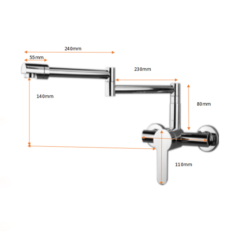 Wall Mounted Foldable Extendable Double Hole Sink Faucet, High Quality ... Wall Mounted Foldable Extendable Double Hole Sink Faucet, High Quality ...