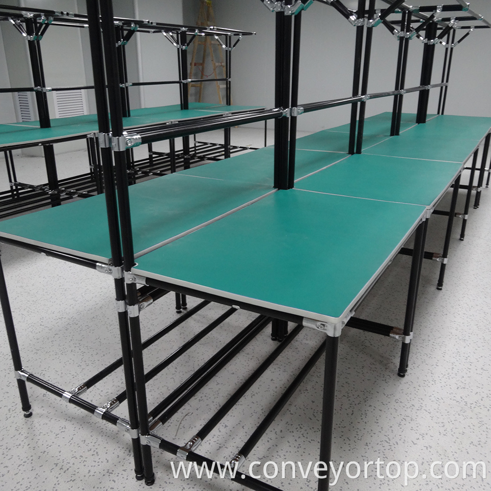 Assembly Table with Lean Pipe Frame China Manufacturers Suppliers ...