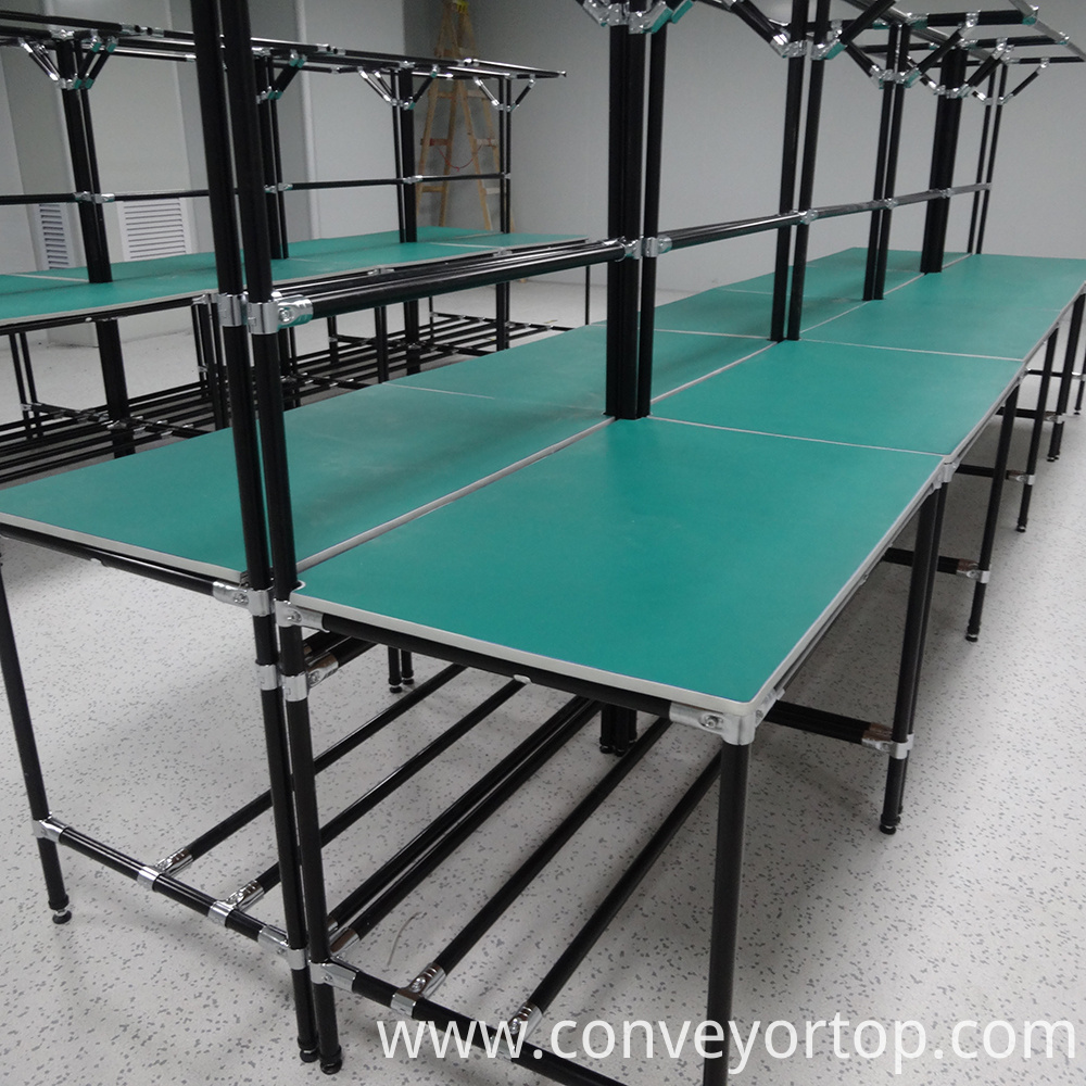 Assembly Table with Lean Pipe Frame China Manufacturer