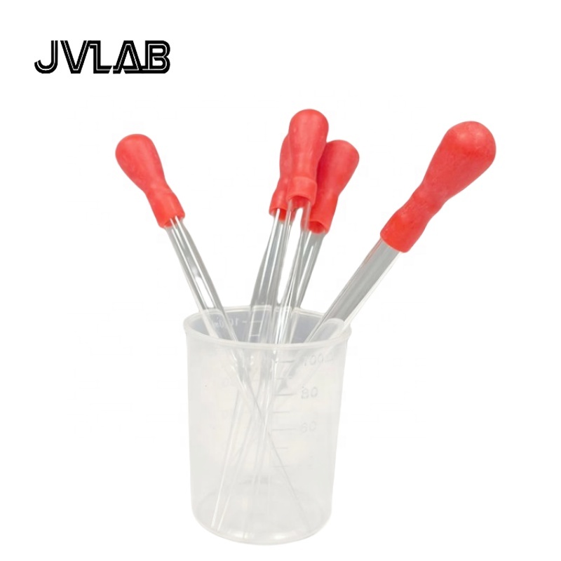 Red Rubber Laboratory Glass Dropper Pipettes & Pasteur Pipettes, High ...