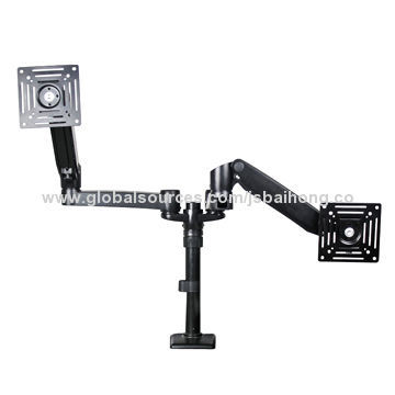 Dual Monitor Bracket, Routes Cables Under Arms, High Quality Dual ...