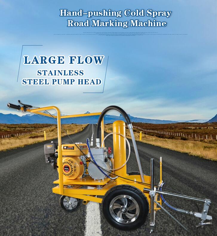 Hand Push Cold Paint Road Marker Machine, High Quality Hand Push Cold ...