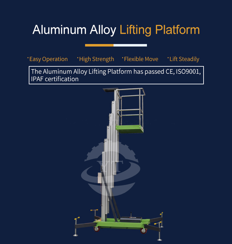 9m Single Mast Aluminum Lift Hydraulic Aerial Work Platform, High ...