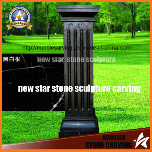 Chinese Black Square Pillar For Decoration, High Quality Chinese Black ...