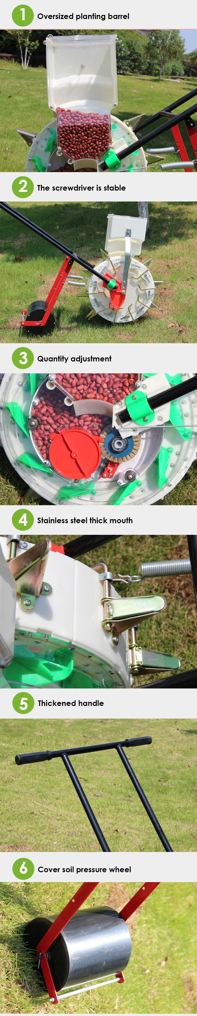 Manual Push Agricultural Peanut And Corn Seeding Fertilization Machine ...