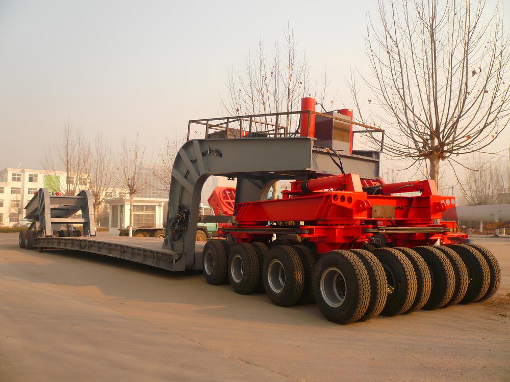 100 Tons Double Drop Deck Trailer, High Quality 100 Tons Double Drop ...
