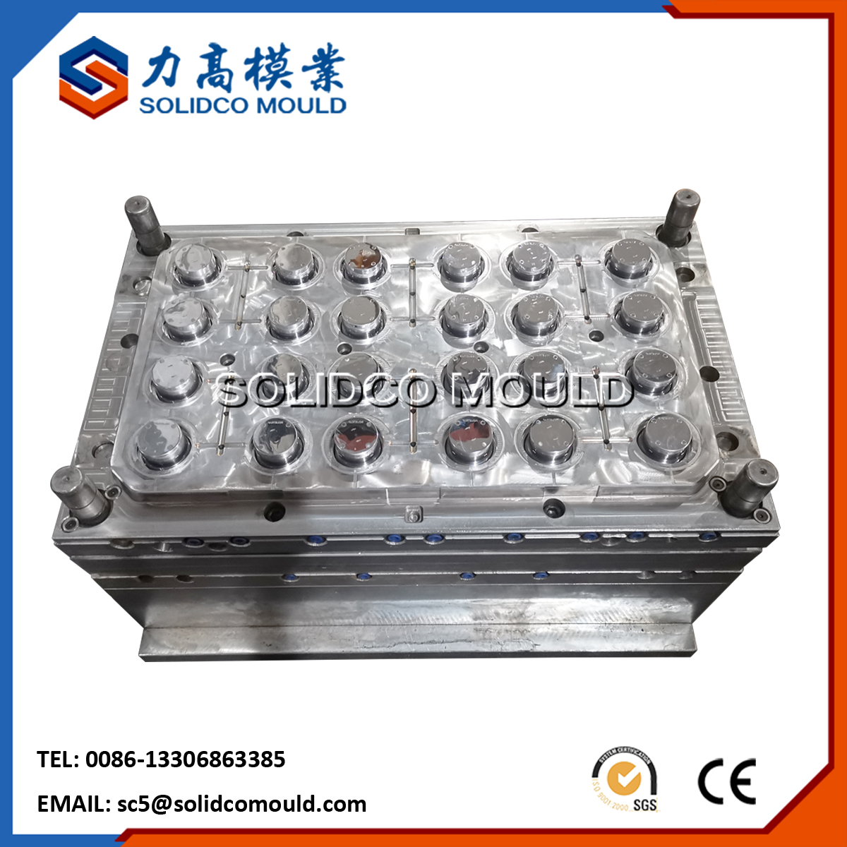 24 Cavities Round Electric Junction Box Injection Mold, High Quality 24 ...