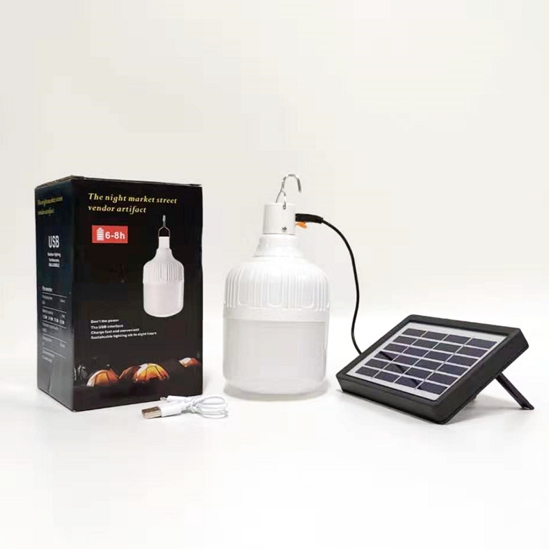 6 Hour Rechargeable Led Bulb With Solar Panel And Usb Dc5-6v Input ...