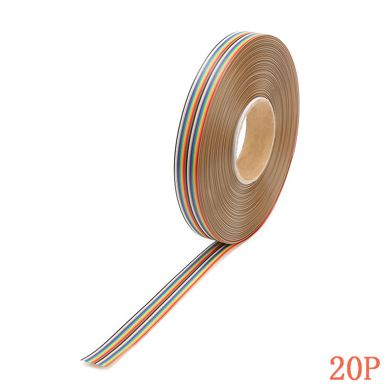 1 Meters 1.27mm Pitch Color Flat Ribbon Cable 10p 14p 16p 20p 26p 34p ...