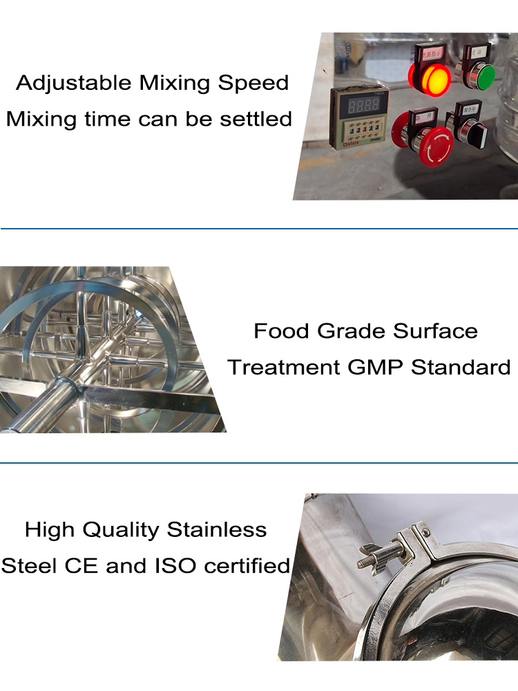 All Stainless Steel Adjustable Speed Mixing Powder Particles Ribbon ...