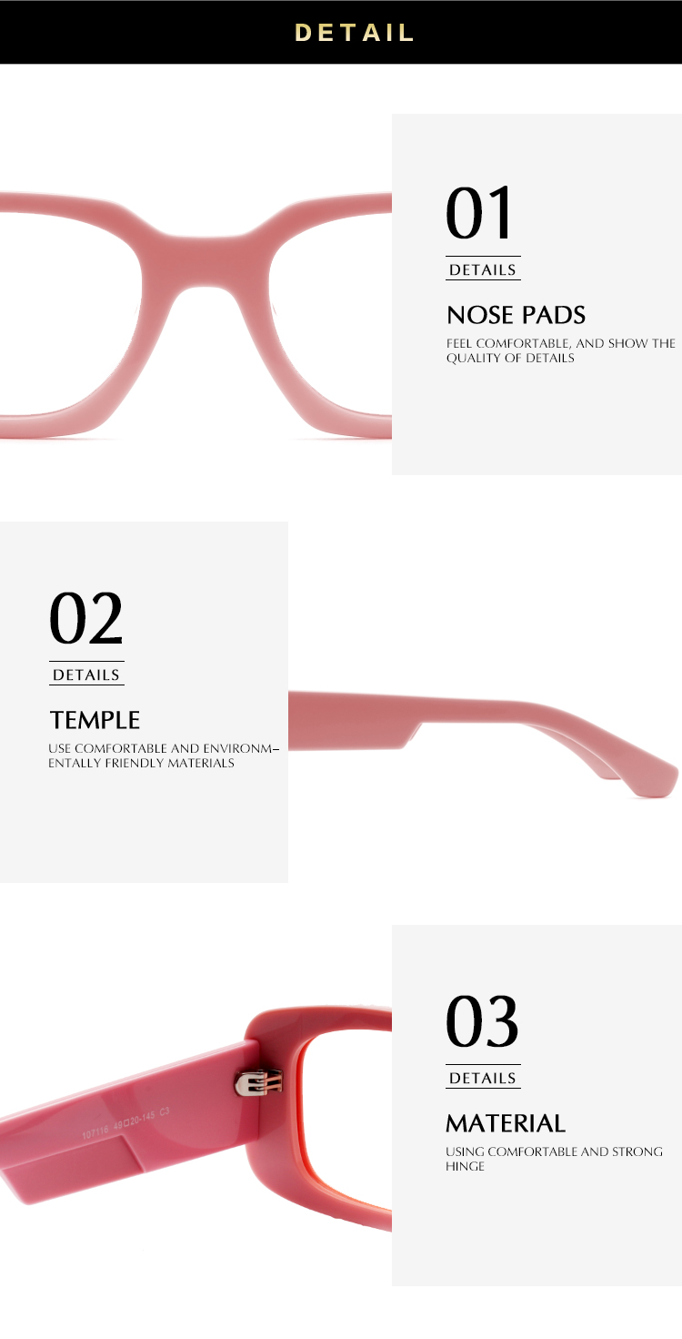 Vintage Design Square Bevel Acetate Frame Optical Glasses, High Quality ...