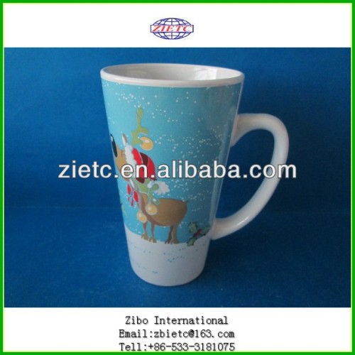 16oz Big Ceramic Cups With Logos With Customized Decal For Promotion ...