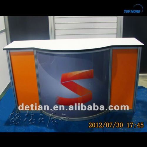Front Desk Reception Desk Display Case Glass Reception Desk, High ...
