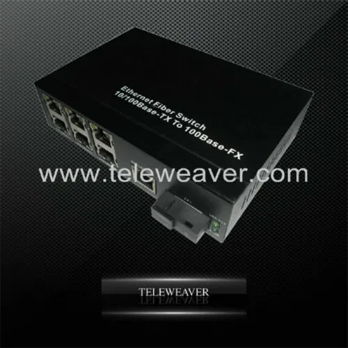 10-100m Fiber To Rj45 Converter 2 Fiber Port And 6 Rj45 Fiber Ethernet ...