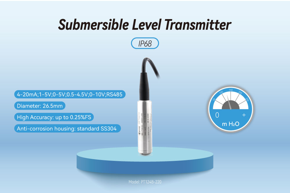 Ip68 4-20ma Hydrostatic Level Measurement Device For Water Tank Level ...