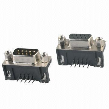 D-sub Right Angle Connectors With Copper Alloy Contact, Steel Shell ...