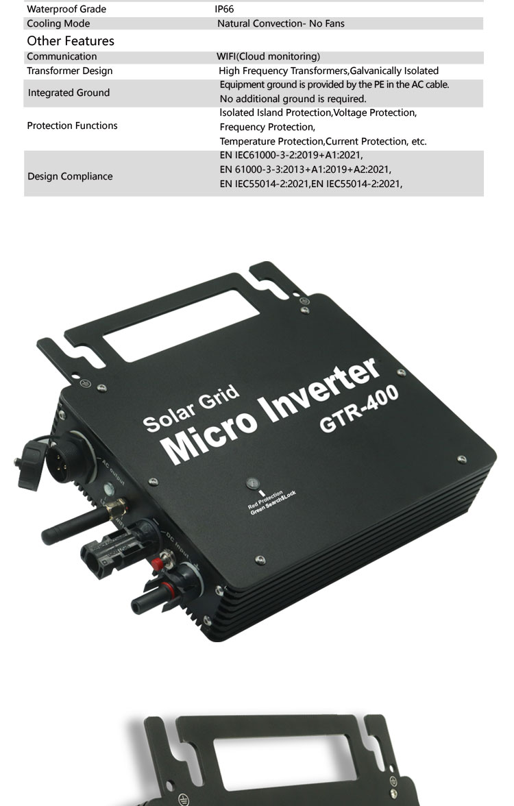300w On-grid Micro Inverter - Grid Tie Micro Solar Inverter, High ...