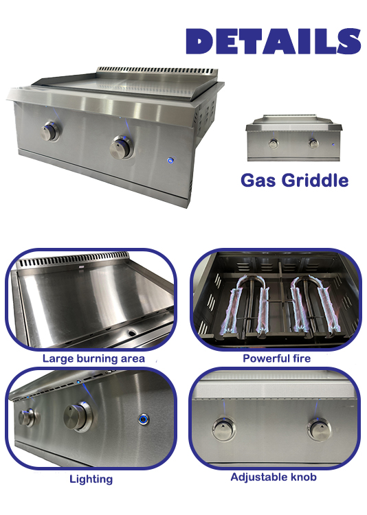 Portable Gas Griddle Grill Commercial Fryer For Burgers, High Quality ...