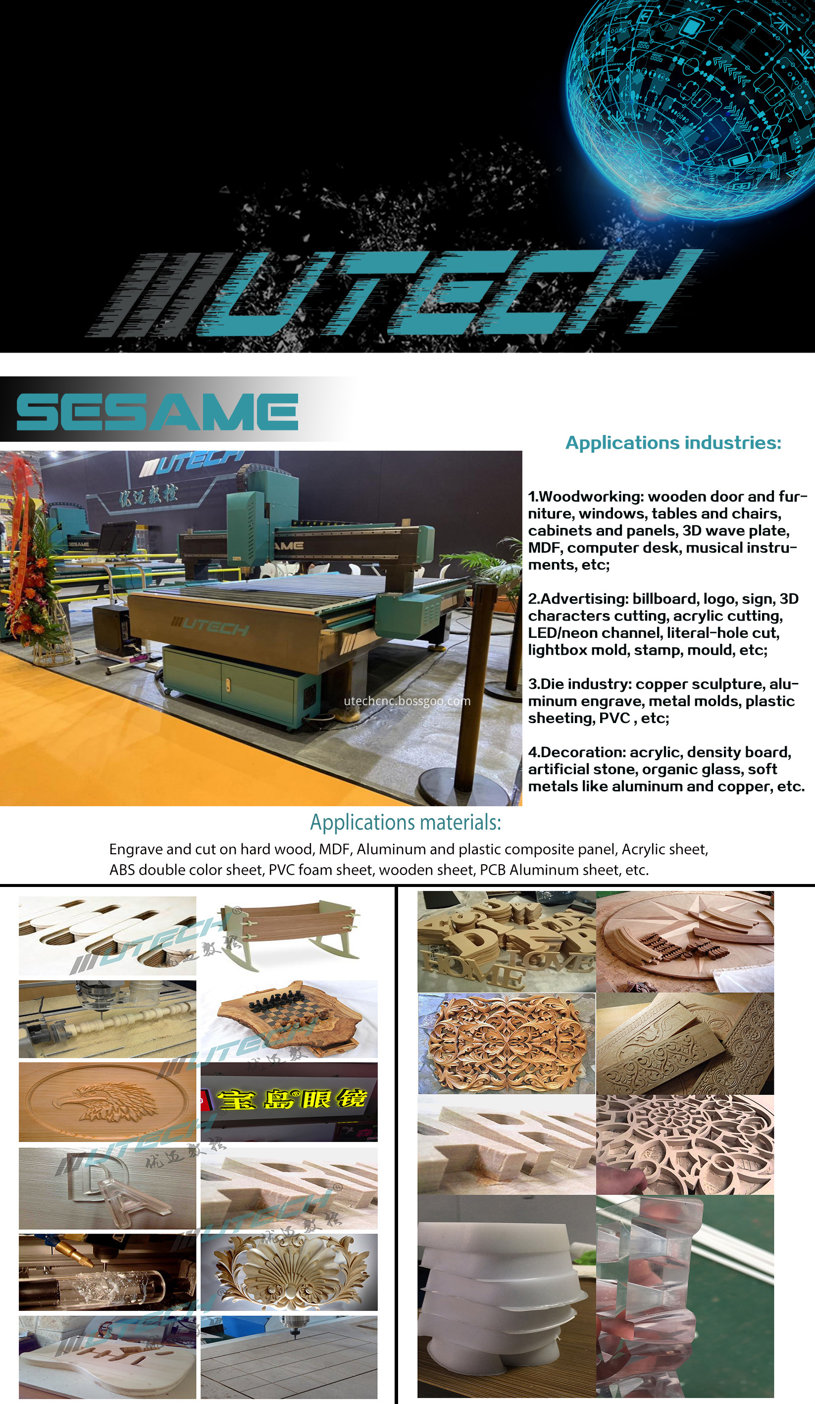 March3 Control System Cnc Acrylic Wood Aluminum Machine, High Quality ...