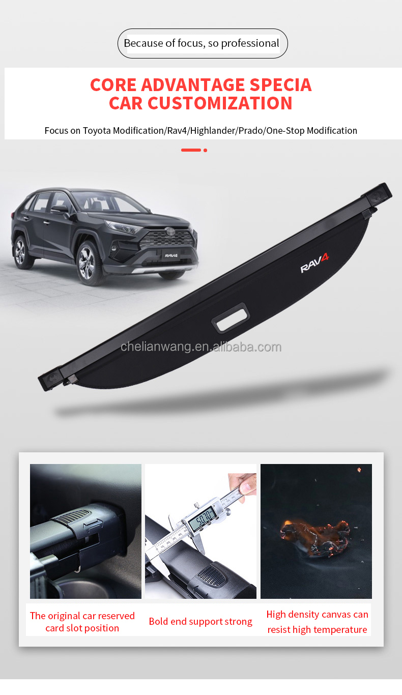 2020 Toyota Rav4 Trunk Shutter Partition Interior Modification For 2012 ...