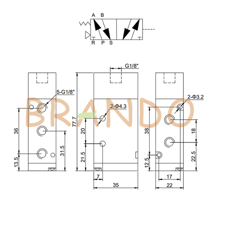 Airtac Type 4a210-06 Air Pilot Valve 5 Way, High Quality Airtac Type ...