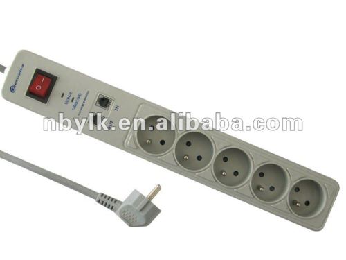 Over-surge Protection Power Socket Set 5 Places+rj45- French, High ...