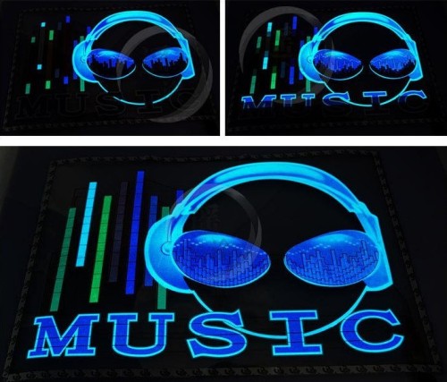 El Car Stickers Sound Equalizer Activated Glow Light, High Quality El ...