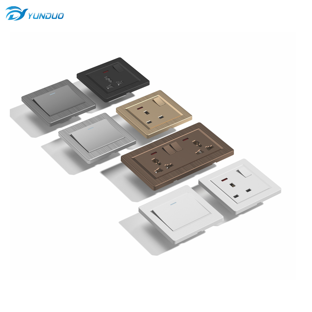 British 3-pole Switched Socket With Neon Light, High Quality British 3 ...