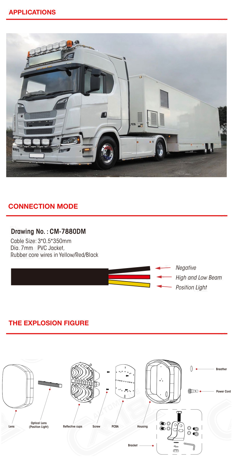 Ece R112 위치등이 있는 트럭 운전등, Bossgoo.com의 고품질 Ece R112 위치등이 있는 트럭 운전등