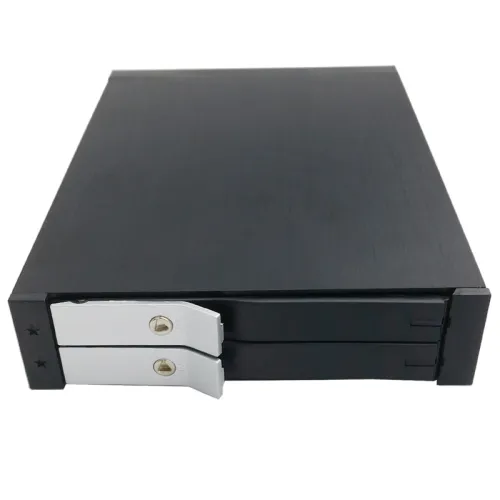 2.5in Dual Bay Aluminum Case With Lock Design Hard Disk Drive Case And ...