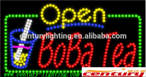 Boba Tea Open Led Animated Sign, High Quality Boba Tea Open Led ...