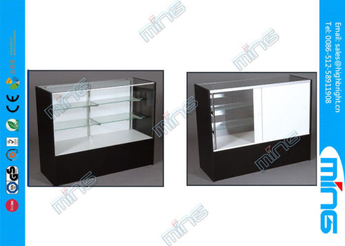 Black Full Vision Commercial Display Cabinets Showcase 48" For Retail ...