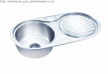 Stainless Steel Single Basin With Drain Board, High Quality Stainless ...