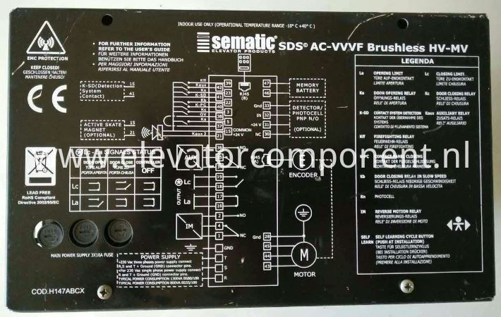 Sematic Car Door Operator Controller for Schindler Elevators