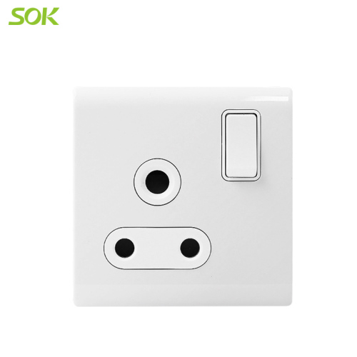 15a 250v Single Pole Switched 3round Pin Socket Outlets White, High ...