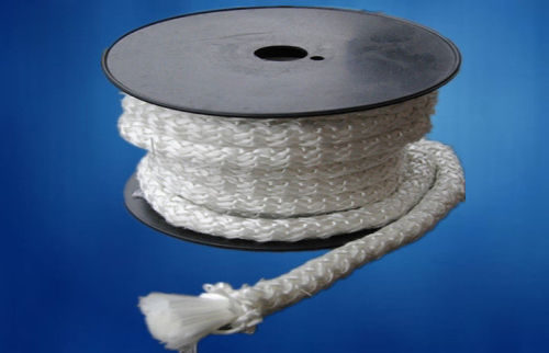 White Glass Fiber Stove Rope Seal , 200℃ - 250℃ Refractoriness, High ...