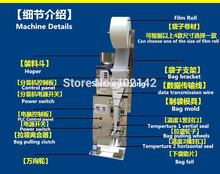 3 Sides Sealing Tea Bag Making Machine, Free Shipping, High Quality 3 ...