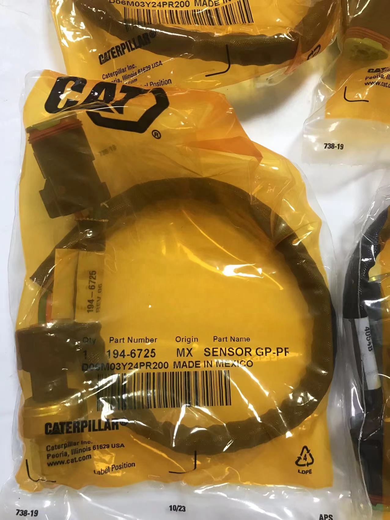 Genuine New Oil Pressure Sensor 194-6725 1946725 For Cat C15 Excavator ...